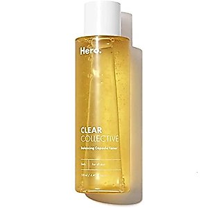 Clear Collective Balancing Capsule Toner from Hero Cosmetics - Daily Facial Toner for All Skin Types, Hydrating Serum for Redness Relief and Dry Skin, Fragrance and Paraben Free (4.39 fl oz)