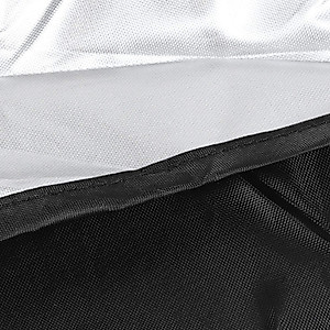 Mokylor Patio Swing Chair Canopy Replacement, 55 x 47 in Garden Waterproof Swing Sunshade Cover Canopy Shade Cloth with Silver Coated Swing Chair Top Cover for Garden Patio Porch Seat (Black)