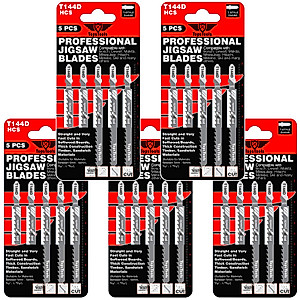 25 x TopsTools T144D Jigsaw Blades for Bosch, Dewalt, Makita, Milwaukee and many more
