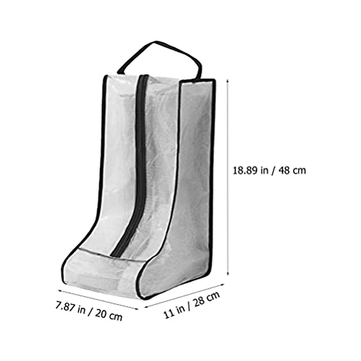 INOOMP 2pcs Storage Bag Clear Boot Storage Bags Shoe Bags with Zipper Tall Boots Organizers Protector Bag Reusable Shoe Storage Pouches Multi- Storage Bags for Home and Travel (Clear)
