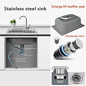 Single Bowl Prep Kitchen Sink, 24x17in, 25x17in, 26x18in, 29x18in Drop-in Stainless Steel Sink for Garage Restaurant Bar, with Drain and Faucet (Color : Hot and Cold Water Faucet, Size : 24x17in)