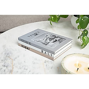Set of 3 Decorative Books for Home Decor - Coffee Table Decoration Books - Best Display Books - Book Decorations - Modern Hardcover Matte Book Stack - Fashion Designer Book Set -