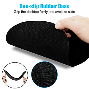 Keyboard Wrist Rest Mouse Pad Wrist Support Pads for Keyboard and Mouse, Ergonomic Memory Foam Wrist Pad for Pain Relief and Easy Typing, Arm Rest for Home & Office Laptop Computer, Black