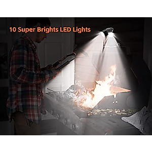 LED Grill Light for Outdoor BBQ - Father's Day Gifts for Dad, Personalized Birthday Gifts for Men Women Husband Grandpa, Cool Gadgets Super Bright Dual Head Grilling Accessories Fit for Grill Handle