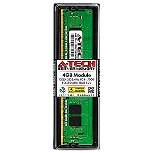 A-Tech 4GB RAM Replacement for Hynix HMA451R7MFR8N-TF | DDR4 2133MHz PC4-17000 1Rx8 1.2V ECC RDIMM Registered 288-Pin DIMM Memory Module