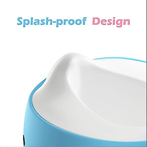 Dchola Baby Potty Training Toilet 2 in 1 Baby Transition Toilet Chair, Baby Seat with Splash Guard, Anti-Slip for 1 2 3 Year Old Toddlers & Kids Boys Girls Indoor & Outdoor(Blue)