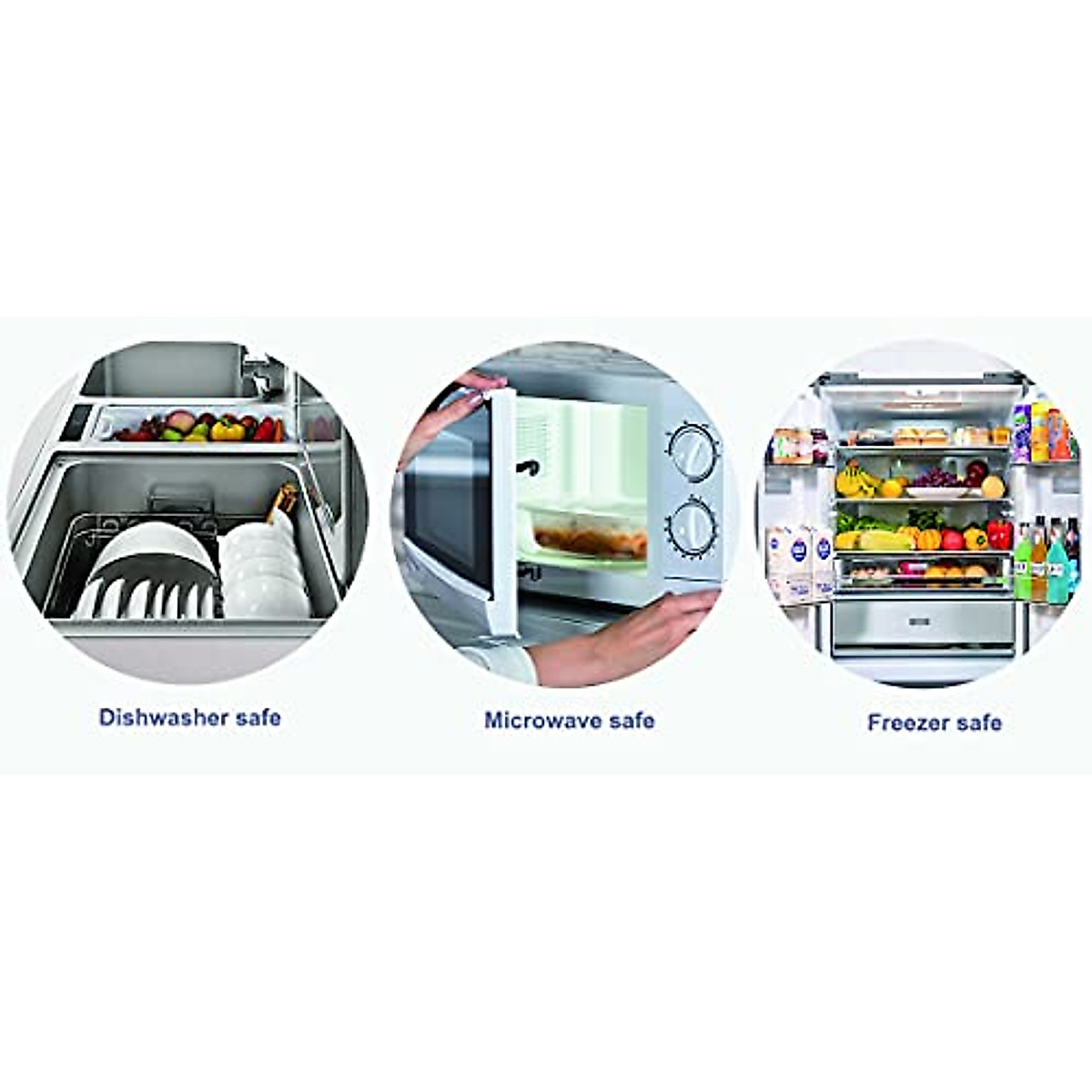 VOYISA Food Storage Container Storage Bowls Kitchen & Pantry Organization Meal Prep Container with Lids, BPA-Free, Freezer, Microwave and Dishwasher Safe (5 Sets Pack )