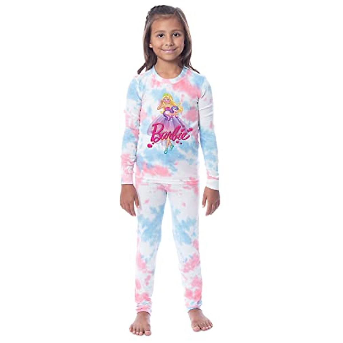 INTIMO Barbie Girls' Princess Doll Unicorn Unisex Child 2 Piece Sleep Pajama Set (6)