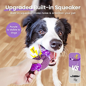 HGB Squeaky Dog Toys for Aggressive Chewers, Tough Indestructible Dog Chew Toys for Large Medium Dogs, Interactive Dog Toys to Keep Them Busy, Heavy Duty Dog Toys for Boredom, Bacon Flavor