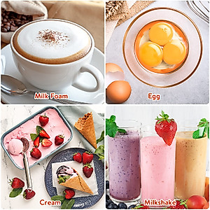 Milk Frother Handheld, USB Rechargeable Milk Frothers, Coffee Frother Electric, 3 Gear Adjustable Mini Foamer for Latte, Cappuccino, Hot Chocolate Black