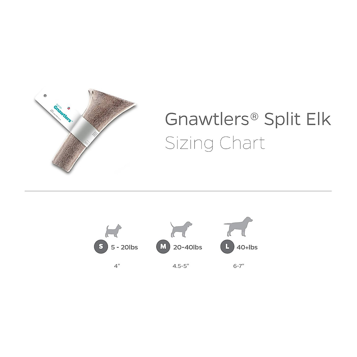 Pet Parents Gnawtlers® - Premium Split Antlers for Dogs, Naturally Shed Split Elk Antlers, All Natural Split Elk Antler Dog Chew, Specially Selected from The Heartland Regions (Large (Pack of 1))