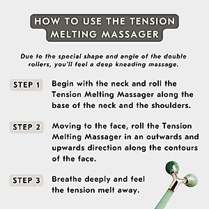Mount Lai Jade Tension Melting Facial Massager for Face and Neck, Face Jade Roller Massager for Relieving Tensions