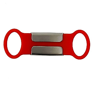 Multi-Purpose Waterproof Red Safety Alert ID Bracelet - Free Engraving - Hypoallergenic Silicone Attachment with 30mm Plate - Runners ID - Fitness ID - Triathletes ID - Religious ID - ID Bracelet