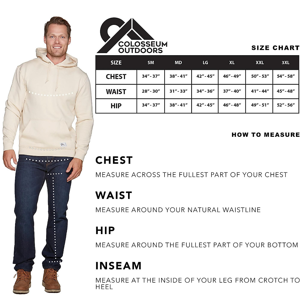 COLOSSEUM Outdoors Men's Brooks II Super Heavyweight Workwear Pullover Hoodie (Forest Green, Large)