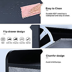 DEYAOPUPU Shoe Cabinet with 3 Flip Drawers, Modern Shoe Storage Cabinet for Entryway, Freestanding Shoe Rack Storage Organizer for Pumps,Slippers,Boots(Premium Gray)