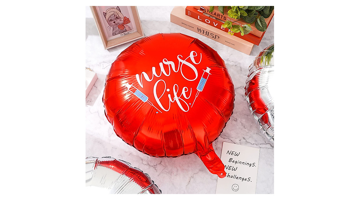 Whaline 24Pcs Nurse Graduation Balloons Set for Party Decor