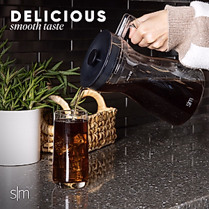 Simple Modern Hugo Cold Brew Coffee Maker | Airtight Pitcher with Fine Mesh Filter | Iced Tea Brewer | 1.5 Quart