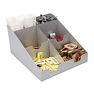 Mind Reader 8-Section Condiment Station, 8 Compartments, Silver