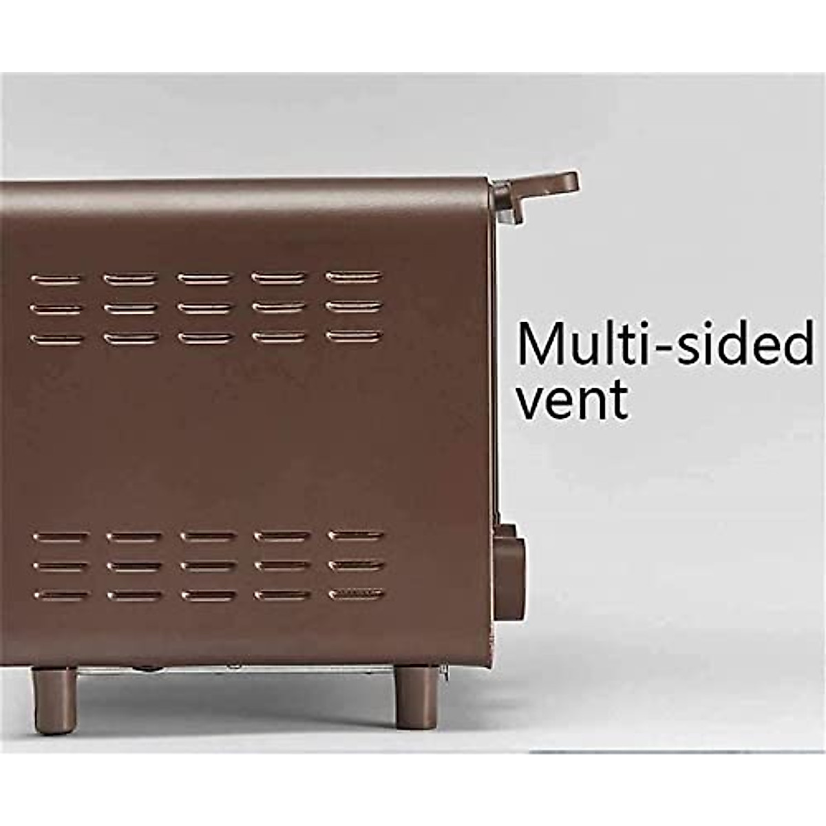 Tabletop Electric Oven 12L Mini Oven Electric Toaster Double Glass Door 3D Recirculation Home Baking Box Cake Pizza Multifunction