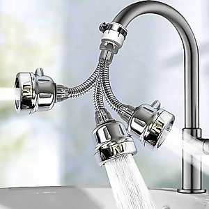 Pinkiou Faucet Sprayer Attachment, Kitchen Sink Sprayer Attachment for Faucet, 360° Rotatable Anti-Splash Faucet Aerator Faucet Nozzle with 3 Modes Adjustment