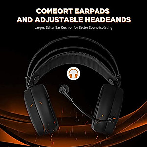 NUBWO Gaming headsets PS4 N7 Stereo Xbox one Headset Wired PC Gaming Headphones with Noise Canceling Mic , Over Ear Gaming Headphones for PC/MAC/PS4/PS5/Switch/Xbox one (Adapter Not Included)