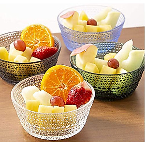 iittala 1007053 Kastehelmi Bowl, Width 4.9 x Depth 4.9 x Height 3.9 inches (12.5 x 12.5 x 9.8 cm), Clear, Approx. 8.1 fl oz (230 ml)