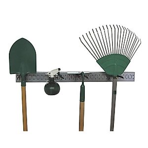 Metal Pegboard Strip Garden Tool Organizer Pegboard Rail Kit