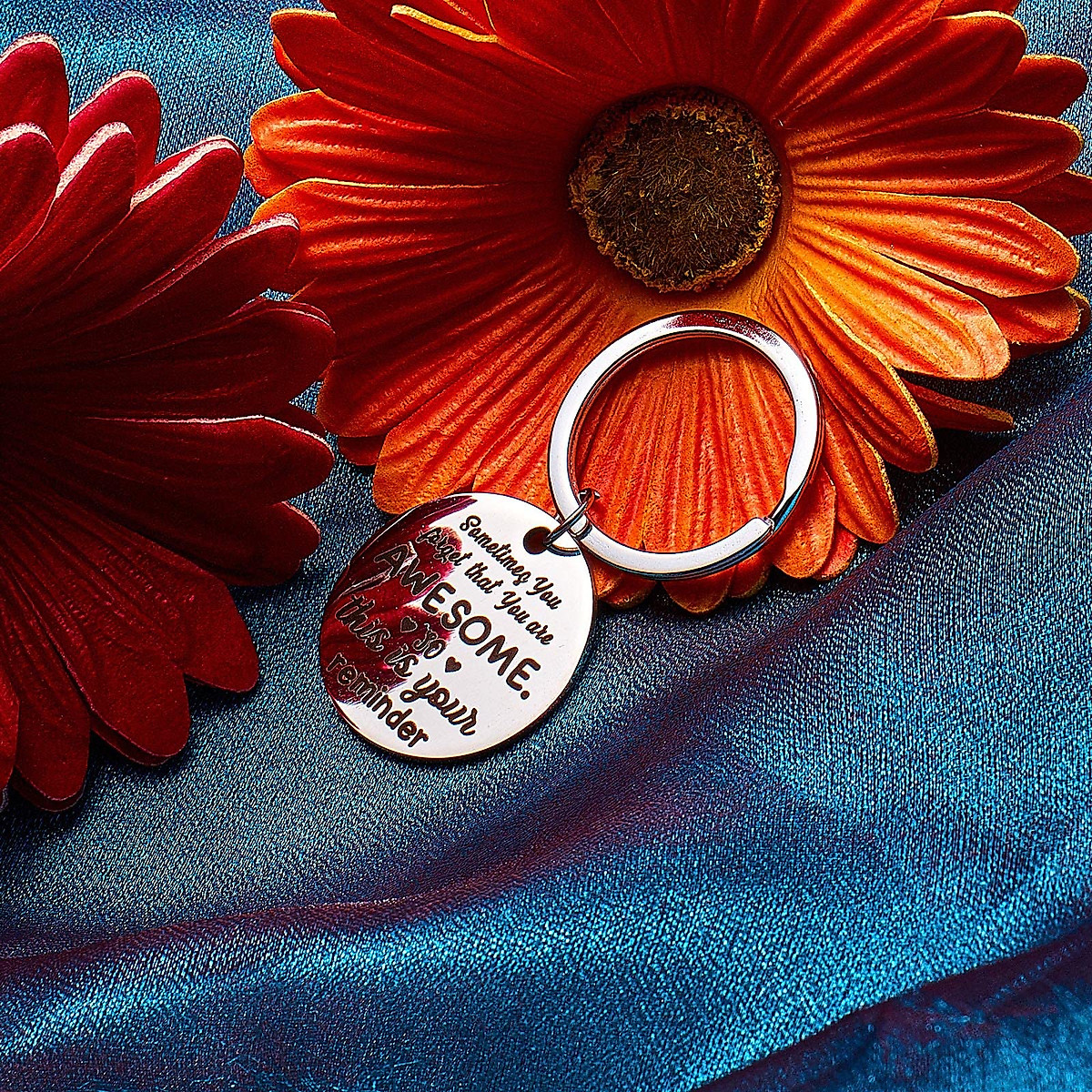 6 Pcs Inspirational Keychain Friendship Employee Appreciation Gift Coworker Gifts Teamwork Sometimes You Forget You're Awesome Best Friend Keychain Funny Gift for Women Men Birthday Graduation