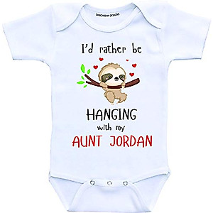 Daiichiban Designs Aunt baby boy clothes baby girl clothes auntie sayings (3 months)