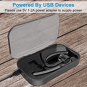 Power Charging Case Compatible with Plantronics Bluetooth Headset Voyager Legend, 2-in-1 Portable Charger Case with LED Status(Only Include The Charging Case)