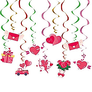 28 PCS Birthday Party Decorations Hanging Swirl - Pink Ceiling Spiral Ornaments for Girl Princess Party Wedding Anniversary, Gender Reveal Party Baby Shower Wall Door Windows Decor Classroom Supplies