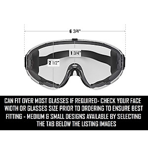 Protective Equip Safety Goggles Over Glasses - Lab Safety Goggles For Eye Protection - Scratch Resistant Clear Safety Goggles Anti Fog-for Men & Women(large)