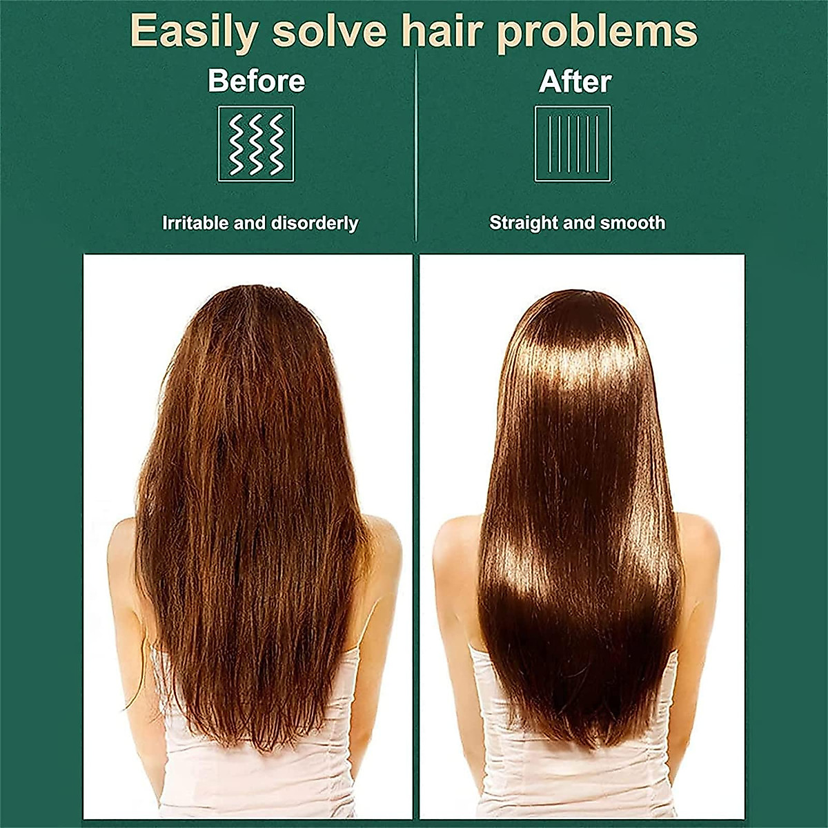 FAHXNVB Hair Straightener Brush, Negative Ion Hair Straightener Styling Comb with 5 Temp, 2 in 1 Hair Straightener&Curler Brush, Electric Straightening Hot Comb Heated Hair Brush Fast Heating (Red)