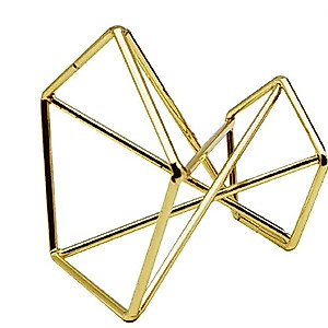 Nwsrayu Pack 5 piece Gold Air plant holder Air Plants Holders Tillandsias Display Air Purifying Plant Container Air Fern Stand Geometric Decor For House, Wedding Party