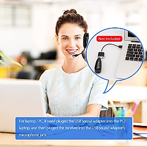 KIMAFUN Headset Wireless Microphone System, No Need Bluetooth, Waterproof Head Mic for Fitness Instructor, Teaching Online, Yoga Classroom, Spinning Coach, Speaker, iPhone, Android Phone, G100-1