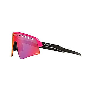 Oakley Men's OO9465 Sutro Lite Sweep Rectangular Sunglasses, Pink/Prizm Road, 39 mm