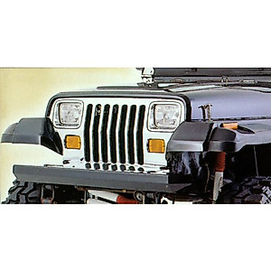 Rugged Ridge Rock Crawler Bumper, Front | Stubby, Steel, Textured Black | 11502.20 | Fits 1976-1986 Jeep CJ; 1987-2006 Jeep Wrangler YJ/TJ