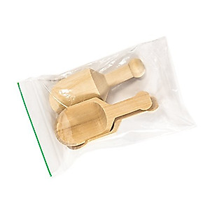 Perfect Stix 10-Pack Mini Wood Scoop, 4-1/4 L x 1-1/4 W-Inch