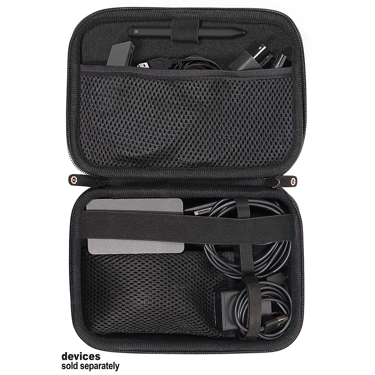 GETGEAR Microsoft Surface accessories organizing case, for Surface Dock, Surface charger adapter, Surface Arc Mouse, Surface Pen, Surface USB 3.0 Hub Docking Station and others (Black)