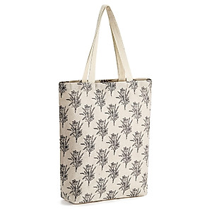 Juvale 3 Pack Small Reusable Tote Bags for Women, Canvas Cloth Bags for Shopping, 3 Designs (15 x 16.5 In)