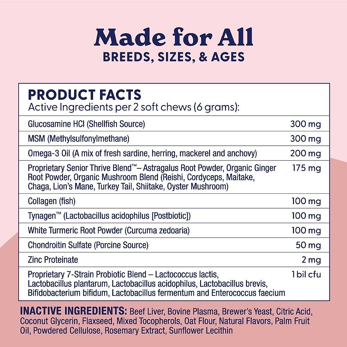 Origin Labs Senior Dog Multifunction Support Omega 3 Supplement, Gut Health Probiotics, Heart, Skin, Liver & Joint Health, Immune Support, Glucosamine Chondroitin, Beef Liver Flavor, 90 Soft Chews