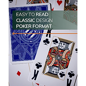 Bullets Playing Cards, Two Decks of Paulie-Design Poker Cards, Waterproof Plastic, Jumbo Index & Four Pips, Including Cut-Card, Professional Playing Cards for Texas Holdem Poker