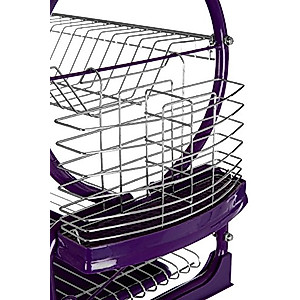 Premier Housewares 2-Tier Dish Drainer - Purple