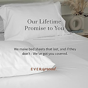 Everspread Bed Linen Set, (4 Piece Sheet Set), Full Size, White. Ultra-Soft & Breathable. Luxury Bedding. Deep Pockets - Fits Mattresses up to 16 inches. Wrinkle & Fade Resistant