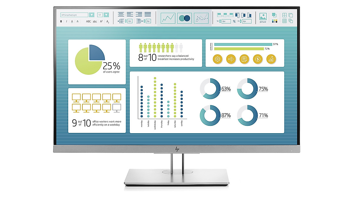HP EliteDisplay E273 27" Full HD Monitor - Pack of 2