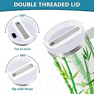 RPLIFE Zen Green Grove 40oz Tumbler with Handle, 30 Oz Tumbler with Handle, Coffee Tumbler for Women