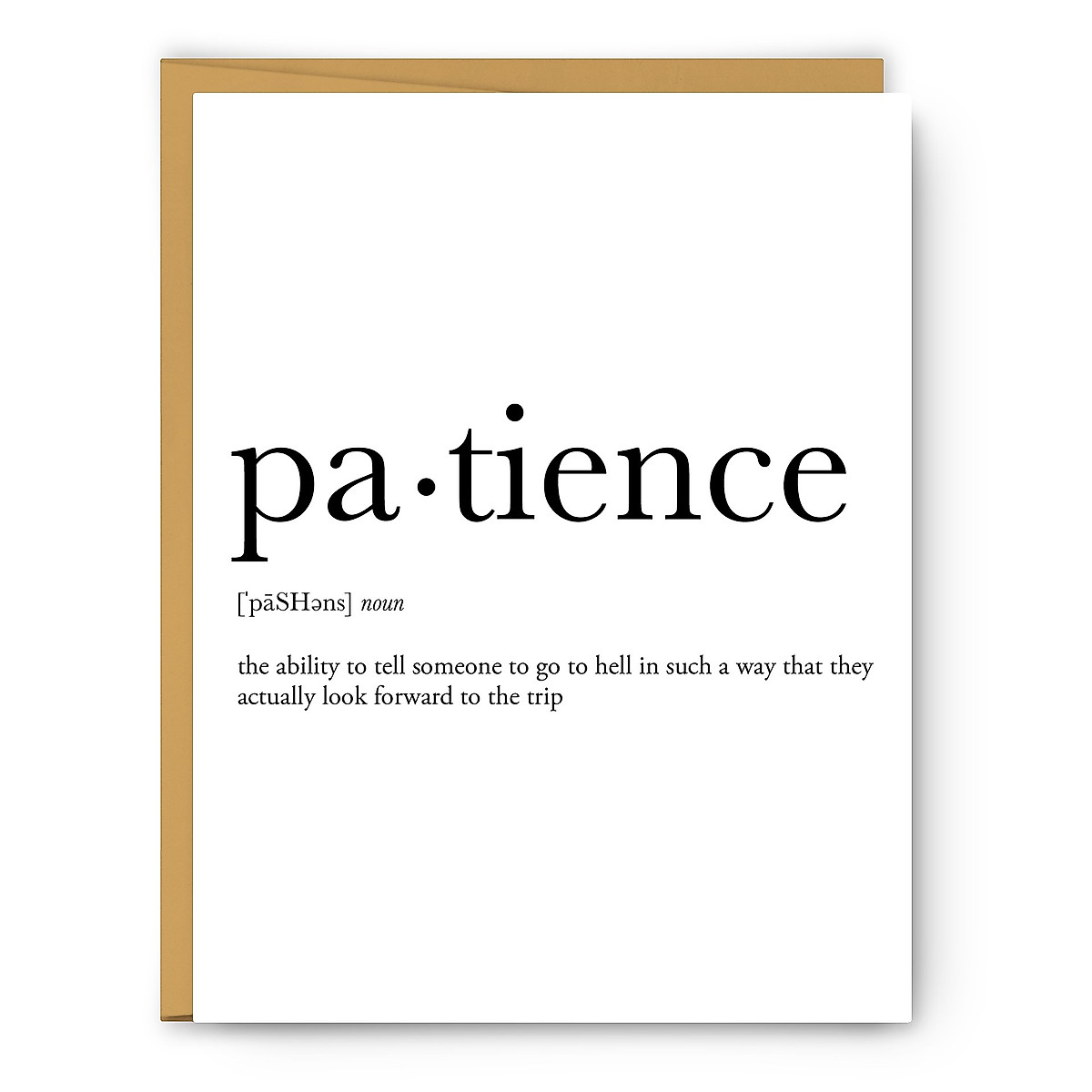 Patience definition - Unframed art print poster or greeting card