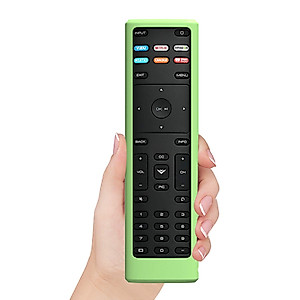 SIKAI Remote Case Compatible with Vizio XRT136 Smart TV Remote Skin-Friendly Shockproof Silicone Cover for Vizio XRT136 Remote Washable Anti-Lost with Remote Loop (Glow in Dark Green)