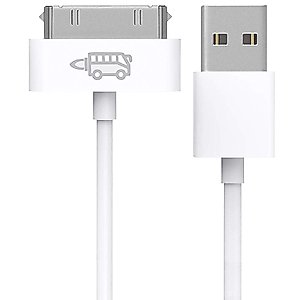 RocketBus Charger Cable Cord for iPhone Old Older Classic 3 3S 4 4S iPod 1 2 3 4 Generation iPad 2nd 3rd Gen