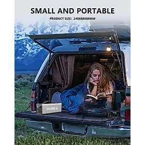 Sharmeal 118Wh Portable Power Station, 32000mAh Pure Sine Wave Camping Solar Generator, 110V/200W AC Outlet Backup Lithium Battery for CPAP Home Camping Emergency Backup